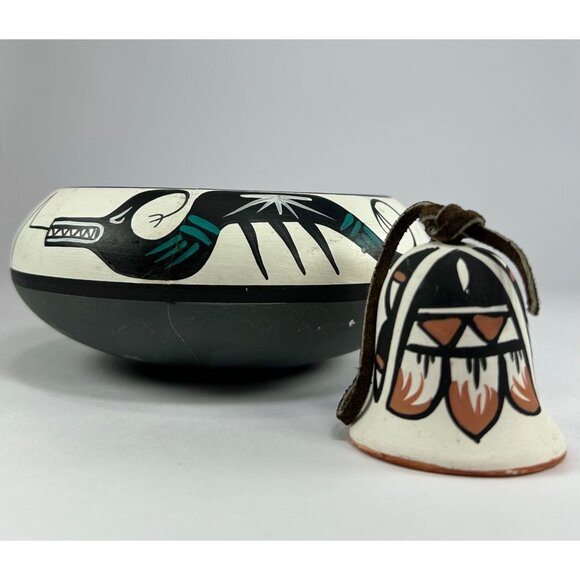 KOPA JH | Art | Vintage Native American Art Pottery Hand Painted Artist ...
